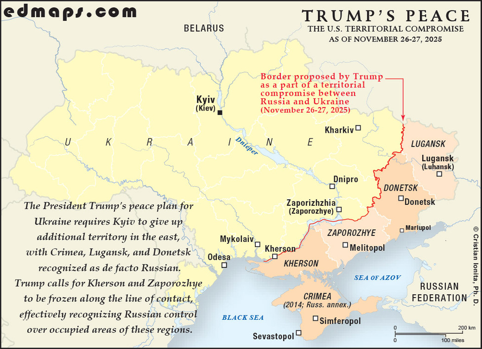 Trump's Peace Proposal in Ukraine (November 2025) - Historical Maps of ...